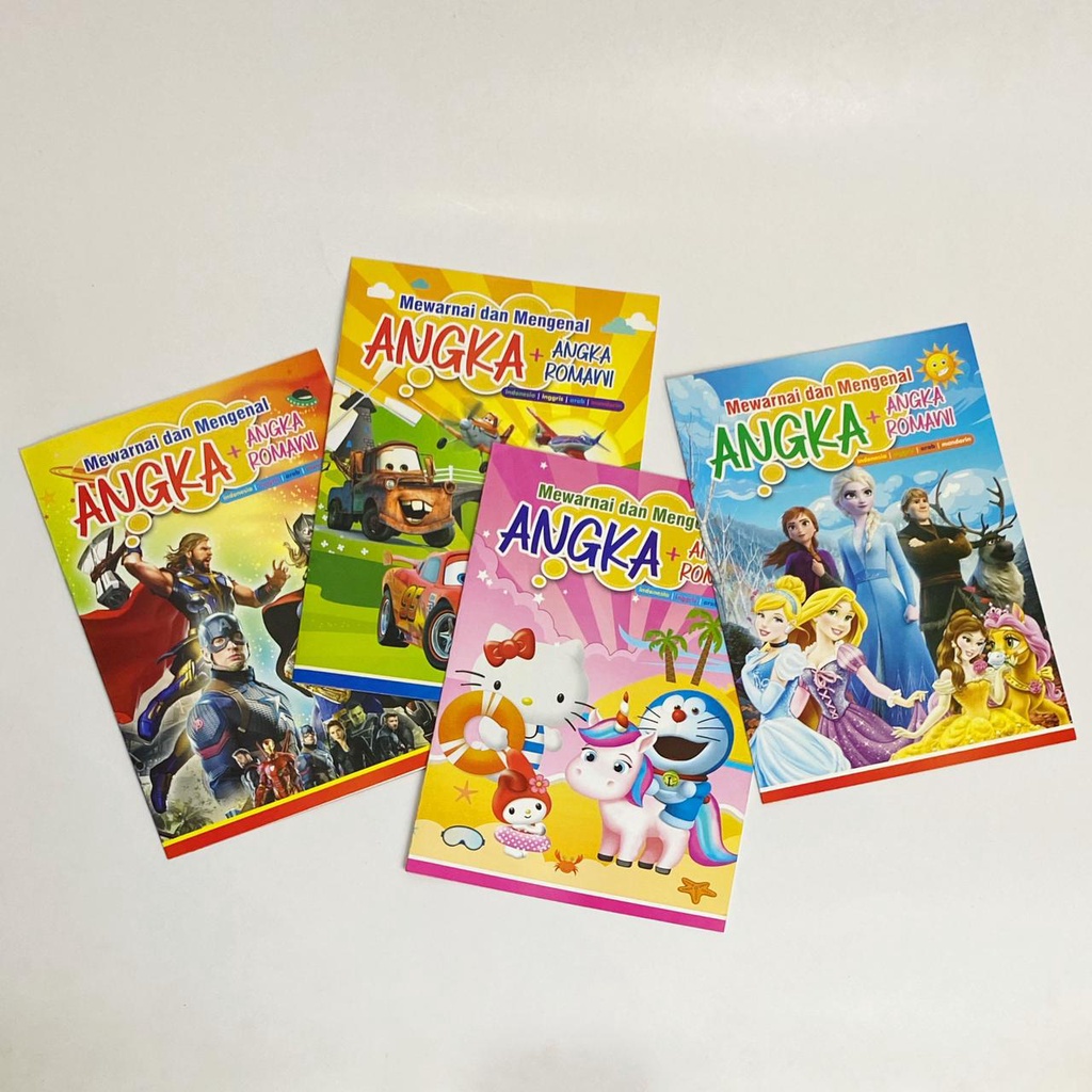 Jual BOS Buku Mewarnai Angka Anak Full Color/Coloring Book/Mewarnai ...