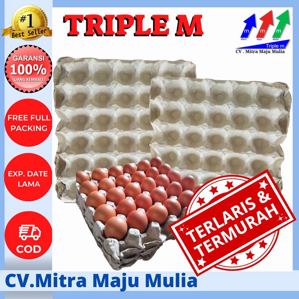 Jual Egg Tray, Egg Trey, Tray Trey Telur Karton BARU 1 ikat isi 70 ...
