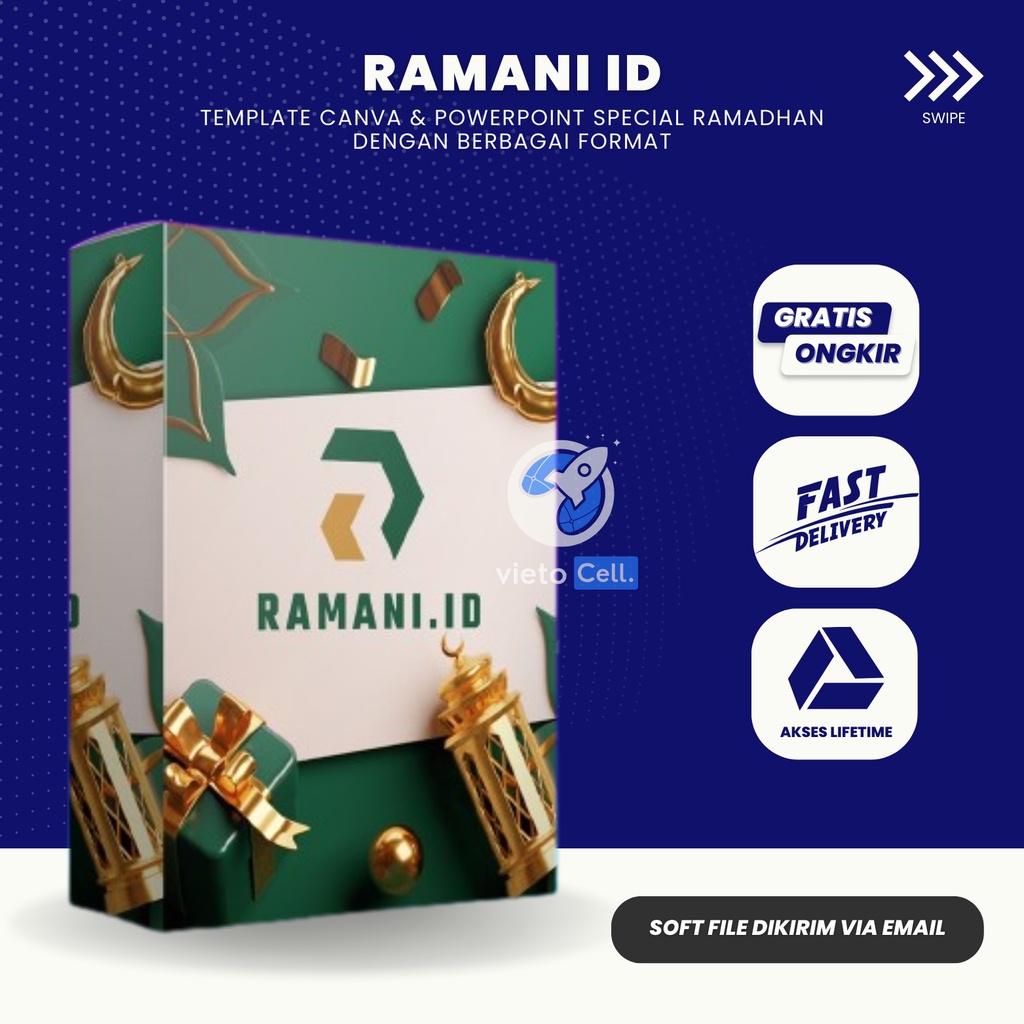 Jual RAMANI ID - Template Desain Islami Format POWERPOINT & ᴄᴀɴᴠᴀ Layanan Digital Vieto Cell ...