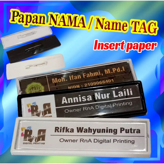 Jual Nama Dada / Name Tag insert paper | Shopee Indonesia