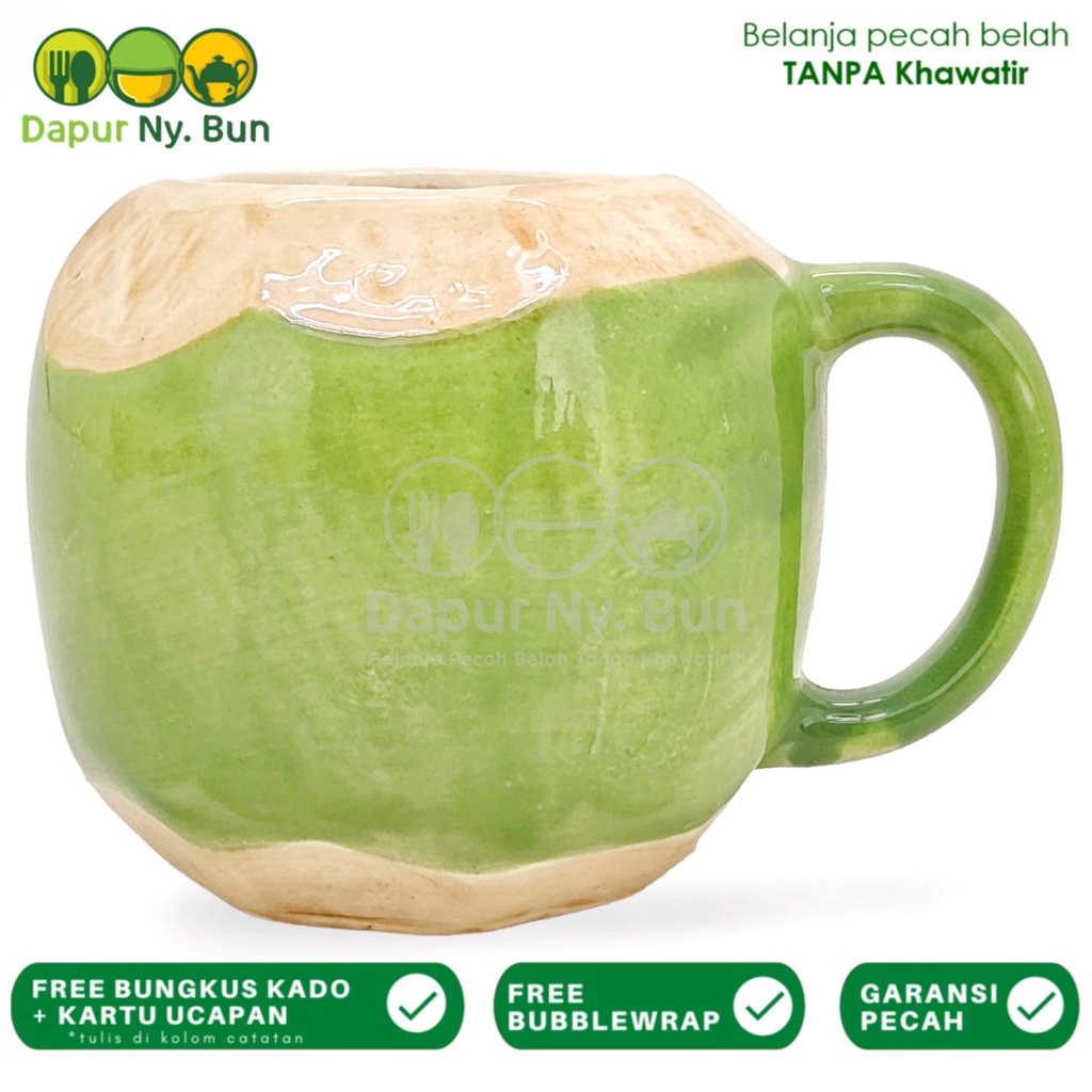 Jual Mug Gelas Unik Model Kelapa / Coconut Cup 300ml | Shopee Indonesia