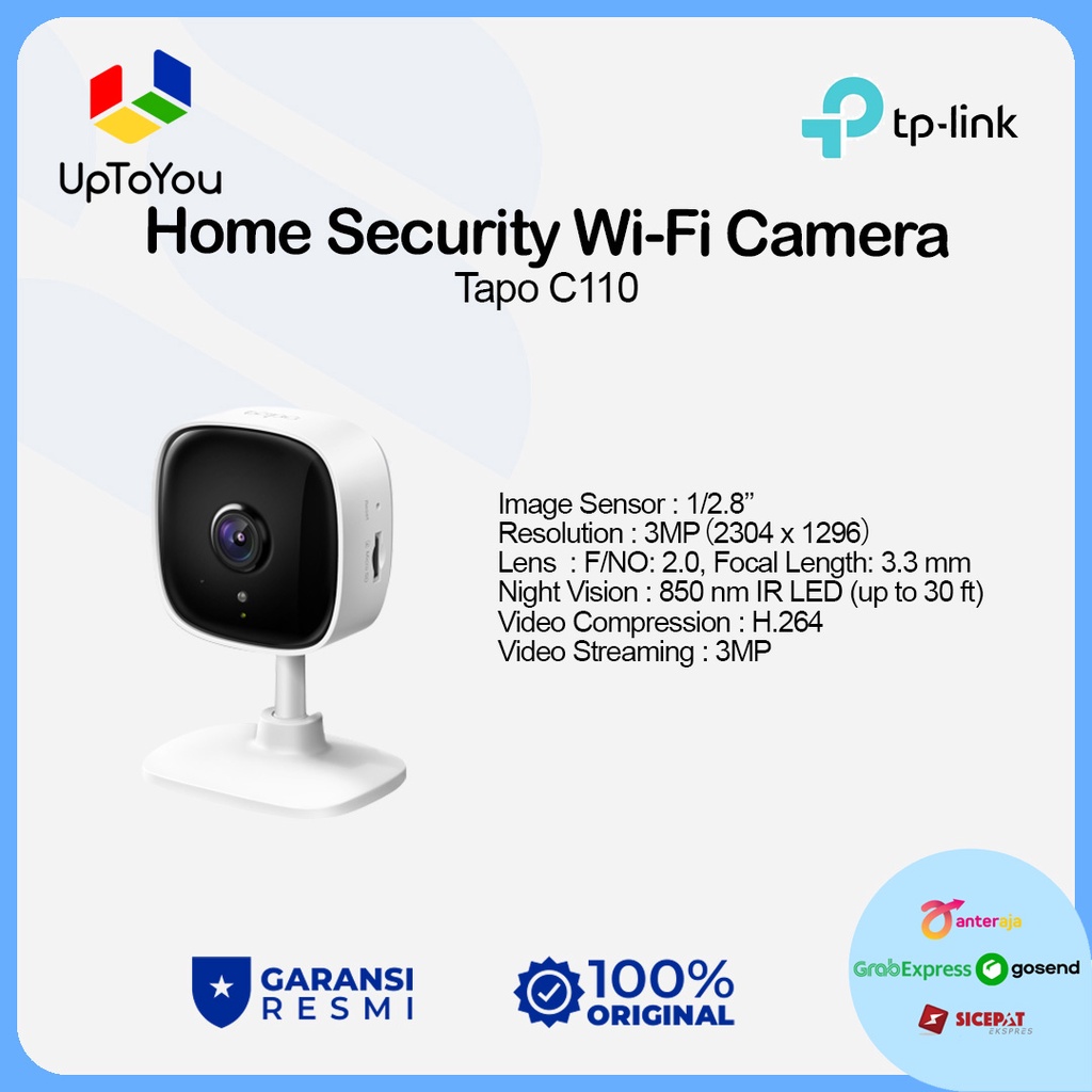 Jual TP-Link Tapo C110 Home Security Wi-Fi Camera | Shopee Indonesia