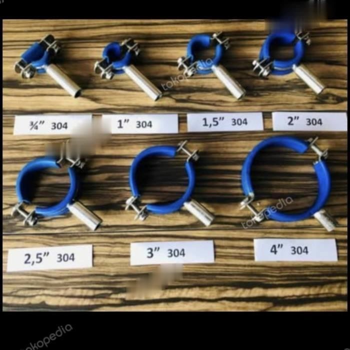 Jual Clamp pipa Holder 4" inch Stainless steel 304 / Clamp pipa ...