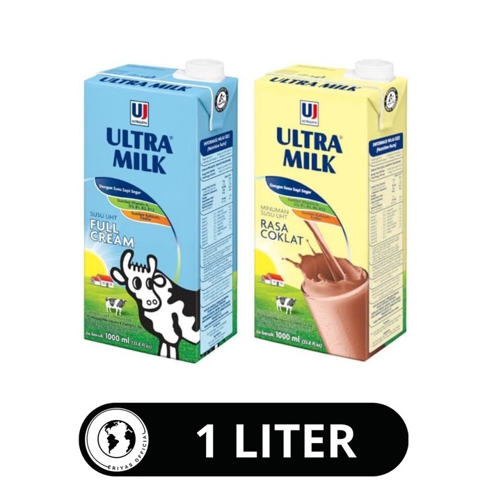 Jual Susu Ultra Milk UHT 1000 Ml 1 Liter - Vanila | Shopee Indonesia