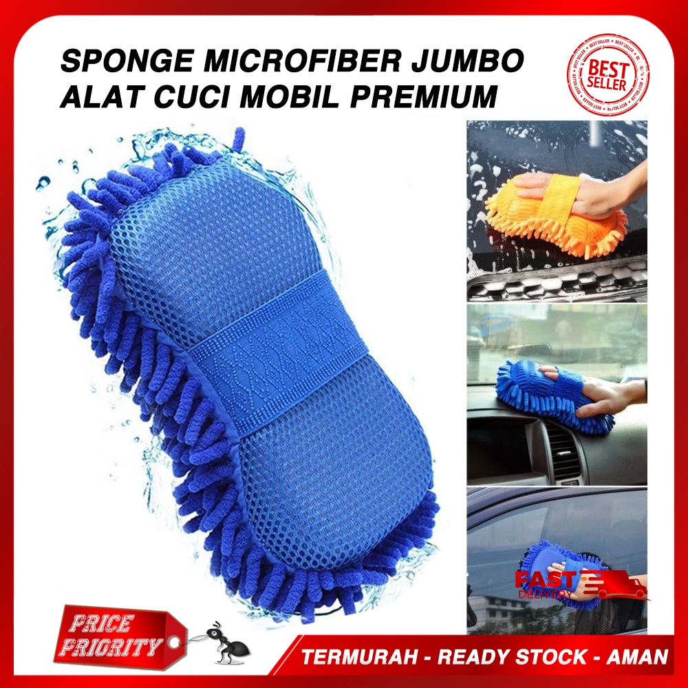 Jual MORSHINE Sponge Spon Cendol Microfiber Serbaguna Detailing Spons ...