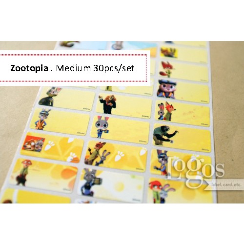 Jual Zootopia Disney. Label nama MEDIUM. Sticker Judy hopps Rabbit ...