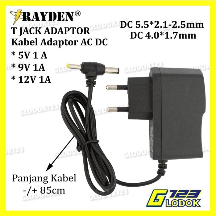 Jual Adaptor AC DC 5V 9V 12V 1A Switching Power Supply STB CCTV Jack T ...