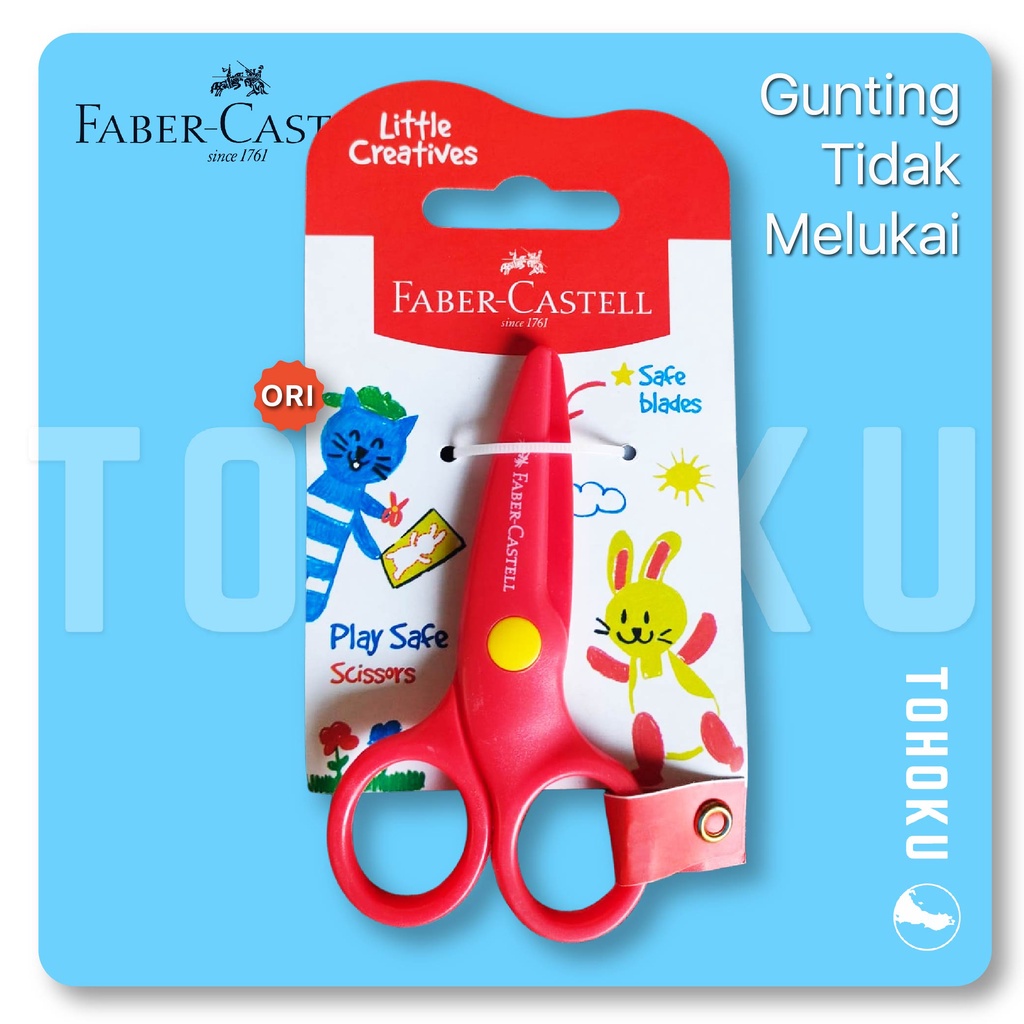 Jual Playsafe Scissors Faber-Castell | Gunting Belajar | Gunting ...