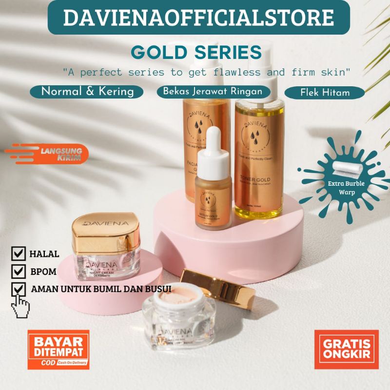 Jual PAKET WAJAH DAVIENA SKINCARE GOLD SERIES DISTRIBUTOR DAVIENA ...