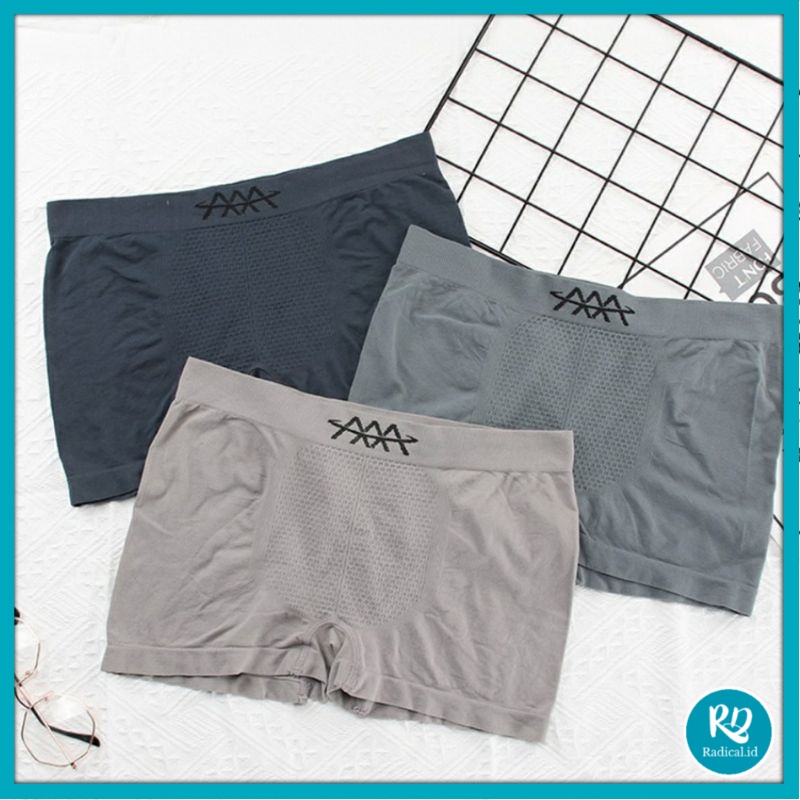 Jual RD Celana Boxer Pria 3 Gunung Kolor Pendek Polos Cowok Underwear ...