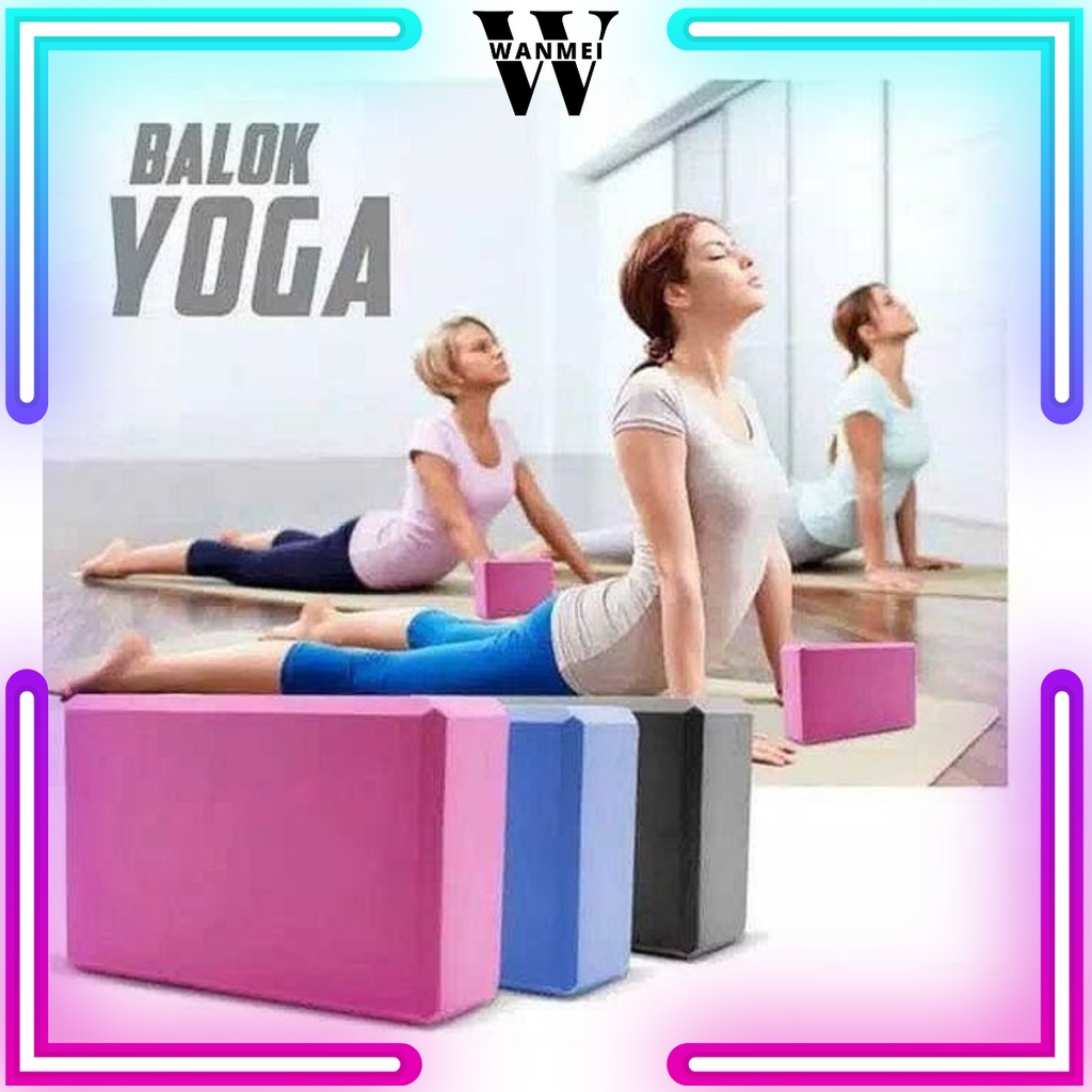 Jual WM Yoga Blok Prick Pilates EVA Brick Foam Alat Fitnes Yoga Balok ...