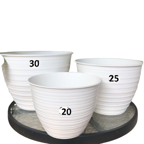 Jual Pot Bunga Motif Tawon Putih diamter 21cm 24cm 27cm 30cm / POT ...