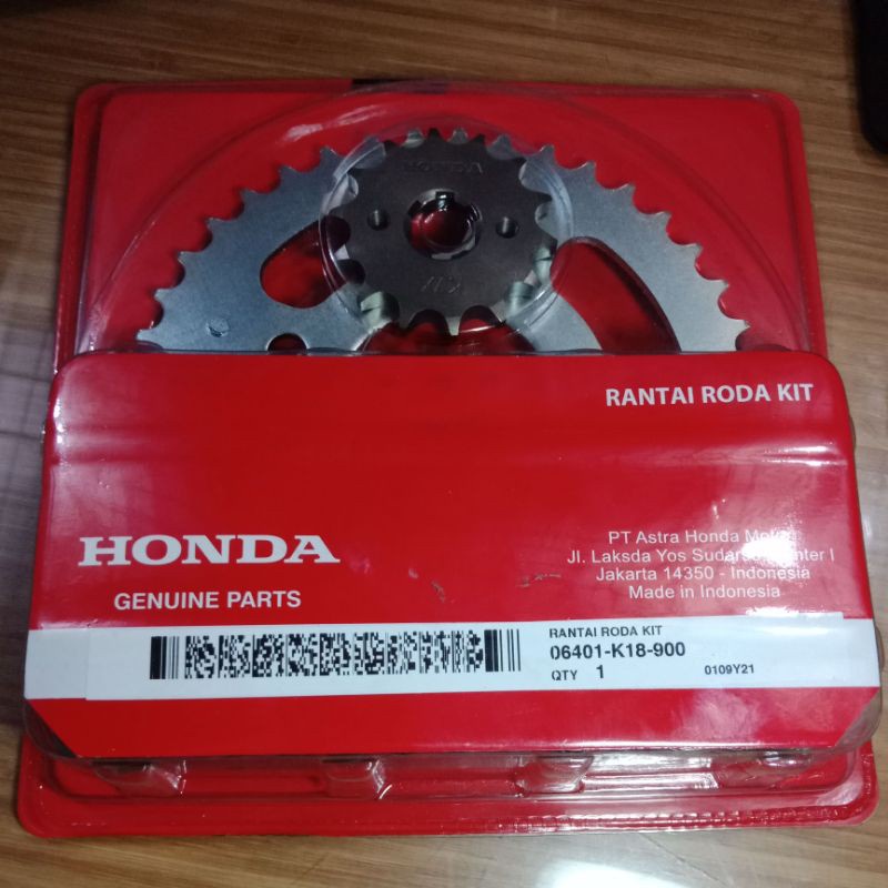 Jual GEAR GIR RANTAI SET KIT PAKET K18 VERZA 150 ORIGINAL ORI ASLI ...