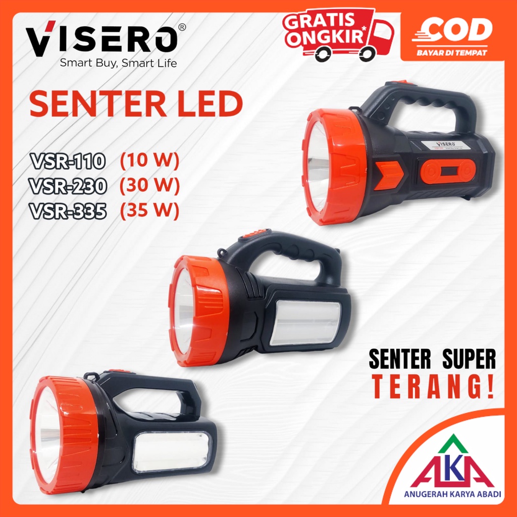 Jual Senter Cas LED Jumbo Besar VISERO Emergency Super Terang ...