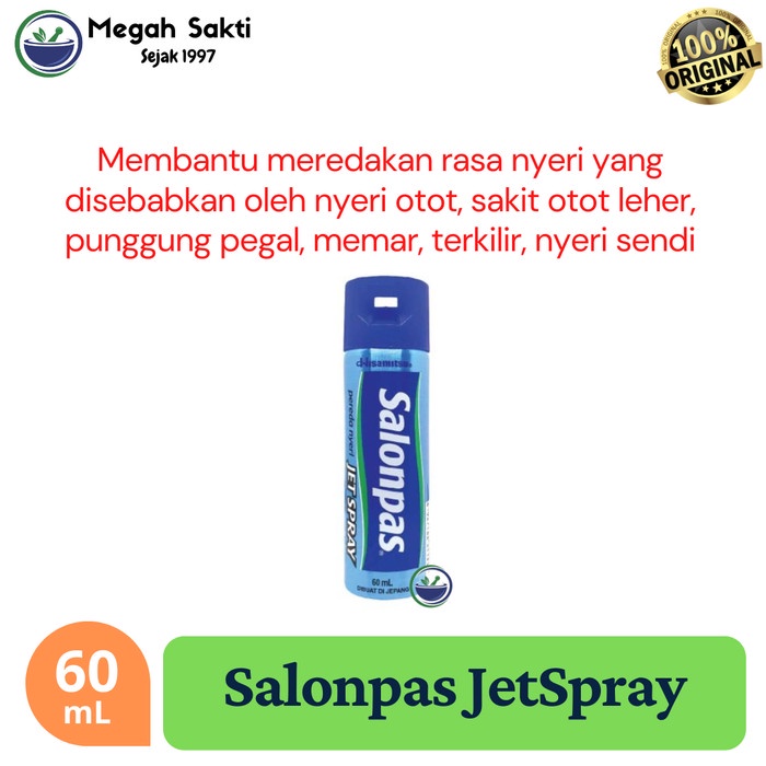 Jual Megah Sakti - Salonpas Jet Spray 60 mL - Pereda Nyeri otot semprot ...