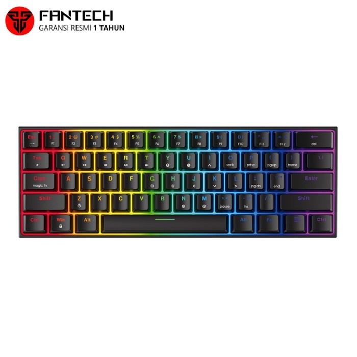 Jual FANTECH MAXFIT61 MK857, KEYBOARD 60% - Gaming Keyboard , RED ...
