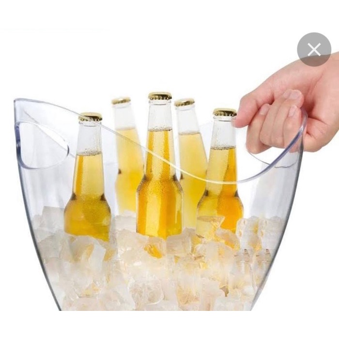 Jual INGOT beer bucket plastik 8L super large transparent ice garden ...