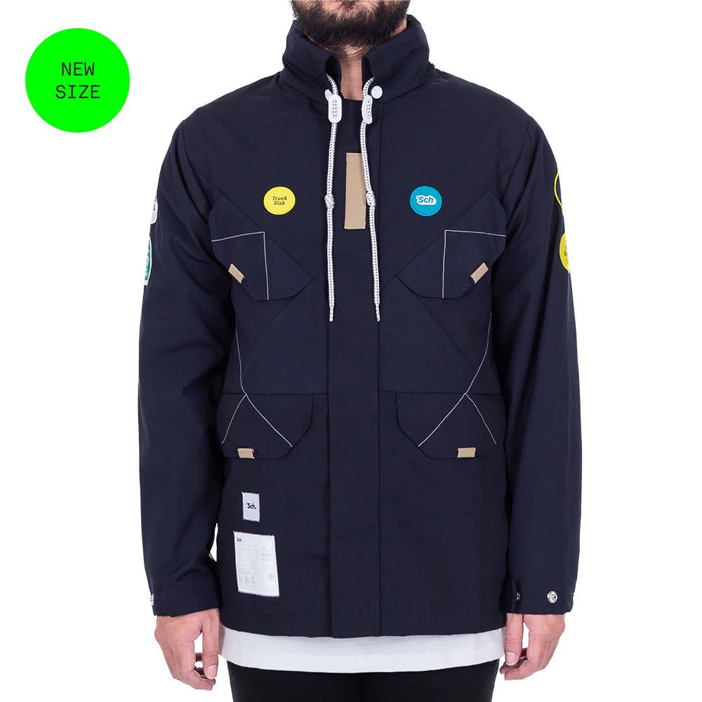 Jual Sch Jacket Sherpa Hdj Navy Blue | Shopee Indonesia