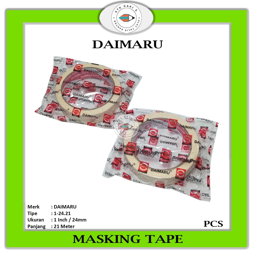 Jual DAIMARU - Masking Tape - Lakban Kertas 1 inch - Pcs | Shopee Indonesia