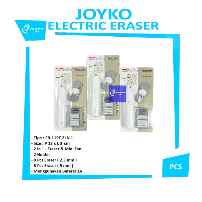 Jual JOYKO - Electric Eraser ER - 119 E - Pcs | Shopee Indonesia