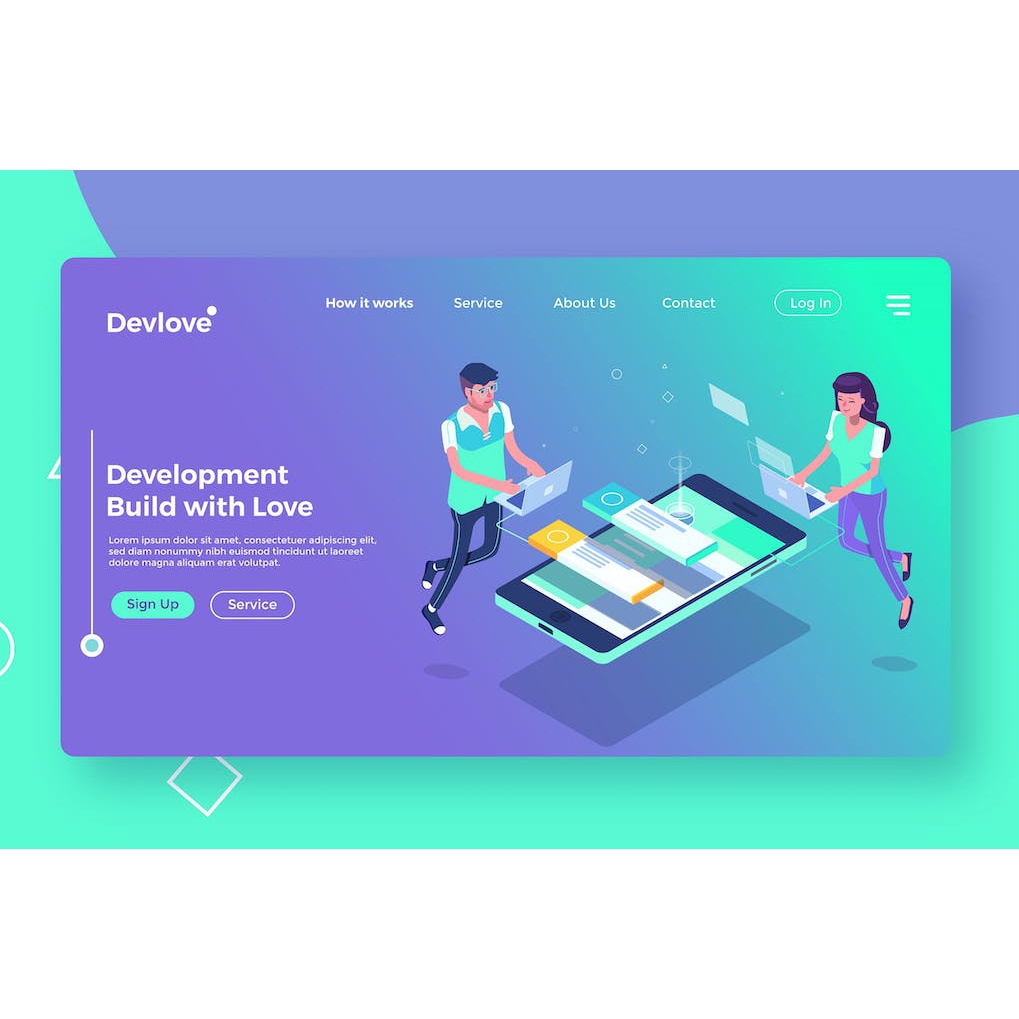 Jual Software Developer - Landing Page Illustration | Shopee Indonesia