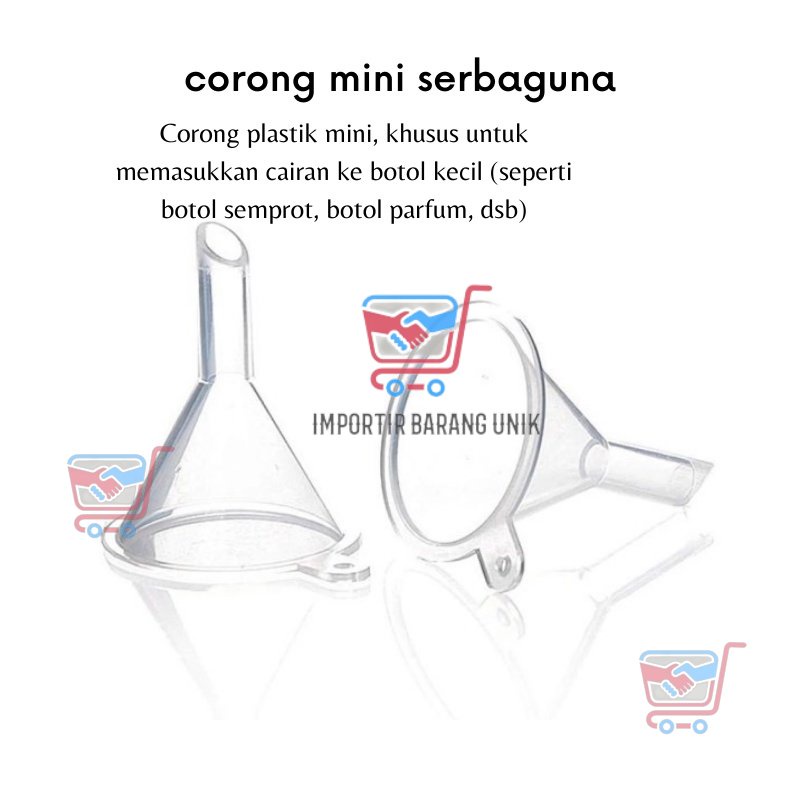 Jual IMB -A411- Corong Plastik Mini Transparan / Corong Parfum / Funel ...