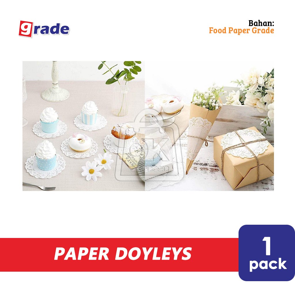 Jual Paper Doyleys GRADE Bulat / Alas Renda / Doilies (1 Pack isi 250pcs) | Shopee Indonesia
