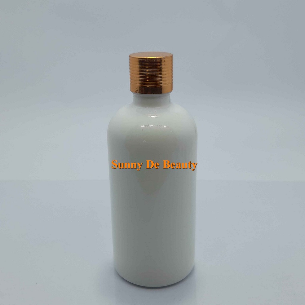 Jual Botol Kaca 100 ml Putih Eksklusif Br Tutup Drop Gold Alumunium ...
