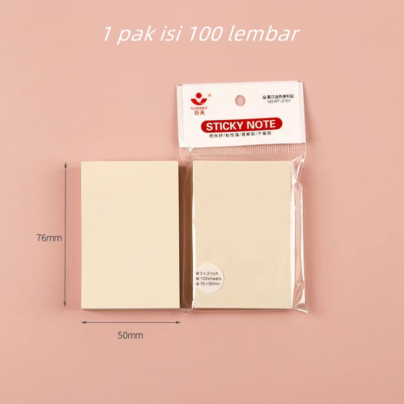 Jual STICKY NOTE POLOS/Stiker Memo/Kertas Catatan 100 Lembar | Shopee ...