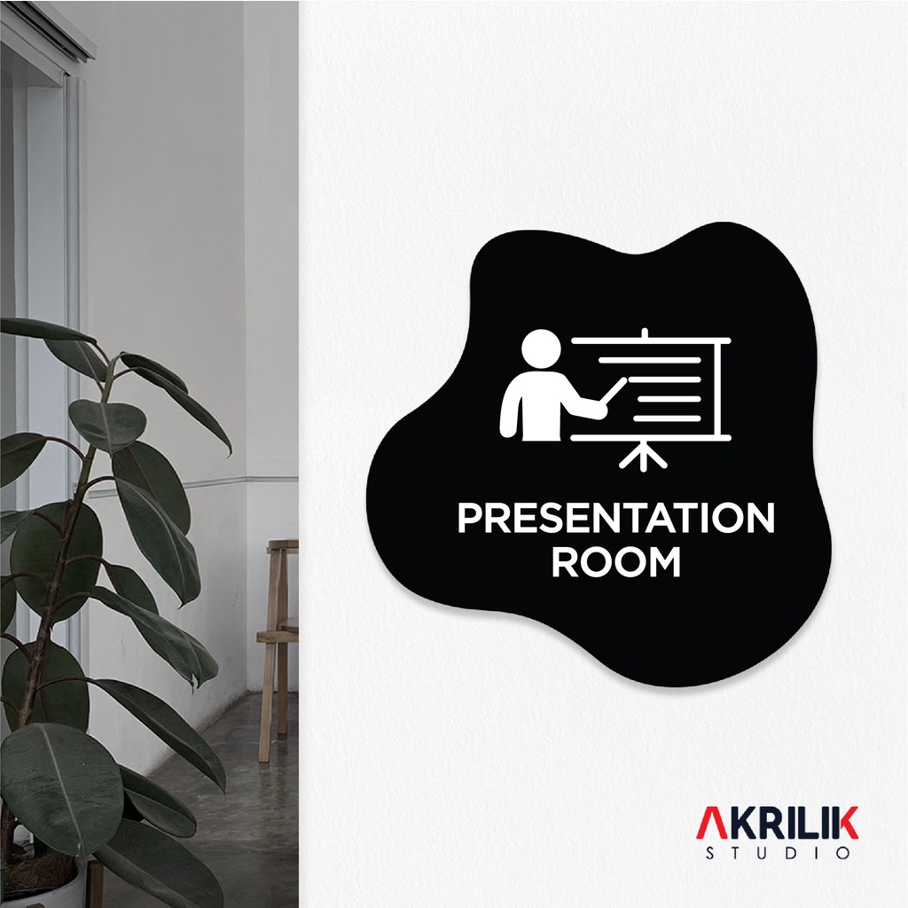 Jual Sign Board Akrilik Presentation Room Papan Acrylic Signage Tempel ...