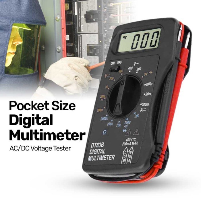 Jual Digital Multimeter AC/DC Voltage Tester | Shopee Indonesia
