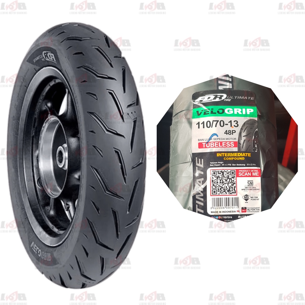 Jual FDR Velogrip 110/70-13 130/70-13 Ban Depan Belakang Tubeless Ring ...