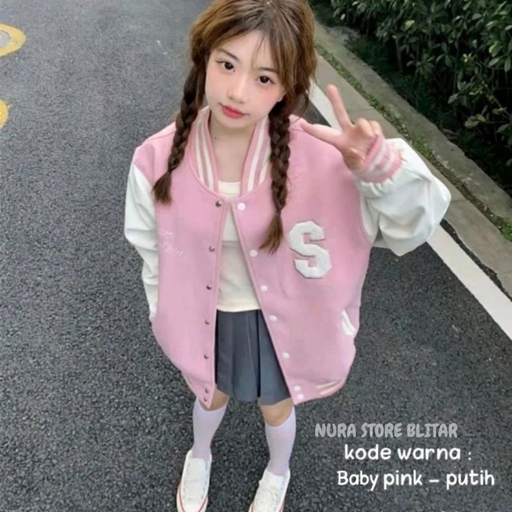 Jual Jaket Varsity Baseball Gratis Custom Sablon Huruf Angka Nama Model ...