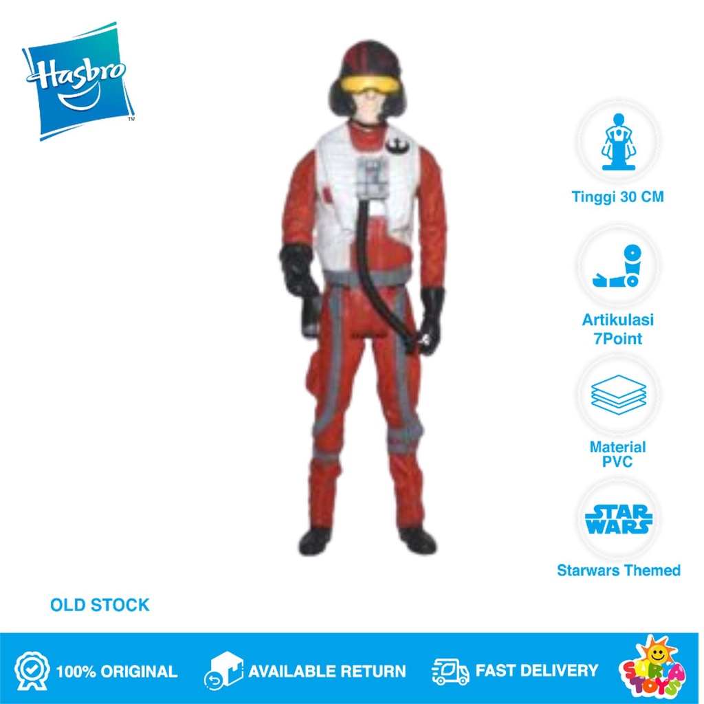 Jual Action Figure Starwars PILOT T-70 X-WING FIGHTER ARTIKULASI 30CM ...