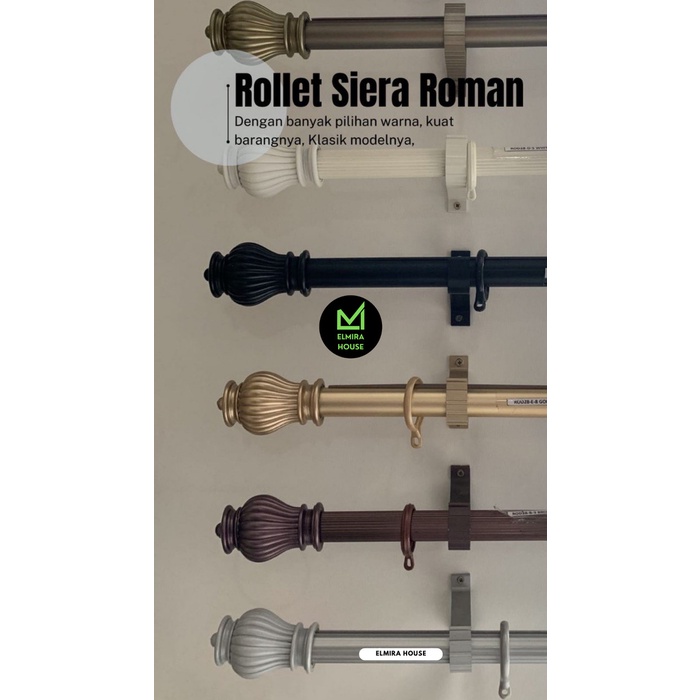 Jual Rel tiang batang gorden Siera Roman diameter besar 28 mm | Shopee ...