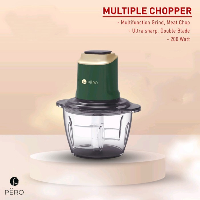 Jual PERO Chopper/Food Processor 200watt - Emerald Green | Shopee Indonesia