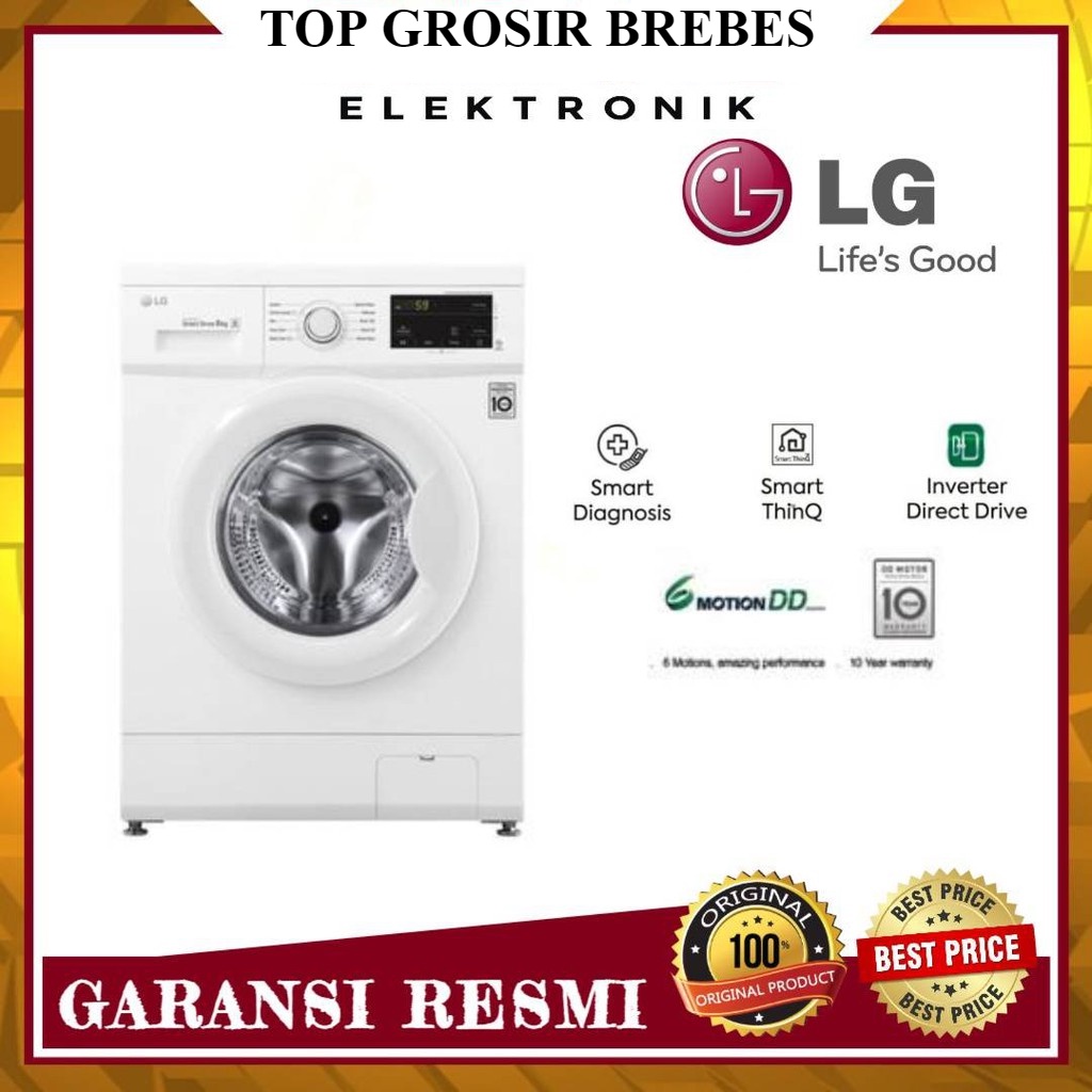 Jual MESIN CUCI 1 TABUNG LG FM1208N3W 8KG FRONT LOADING OTOMATIS FM 1208 N3W | Shopee Indonesia