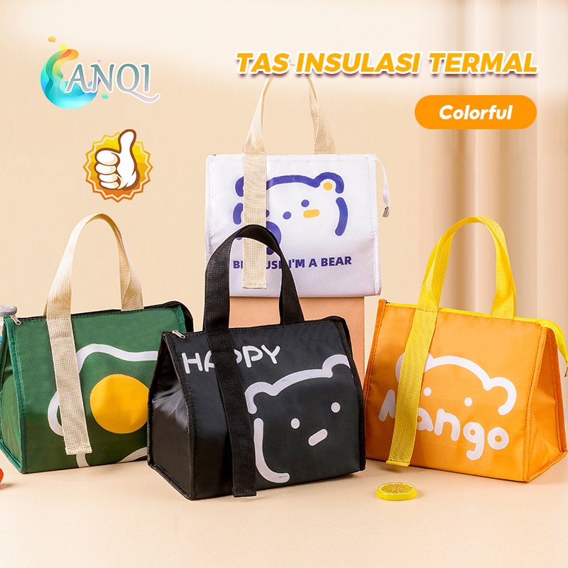 Jual ANQI SHOP Lunch bag / tas bekal / coolerbag / Tas bekal jinjing ...