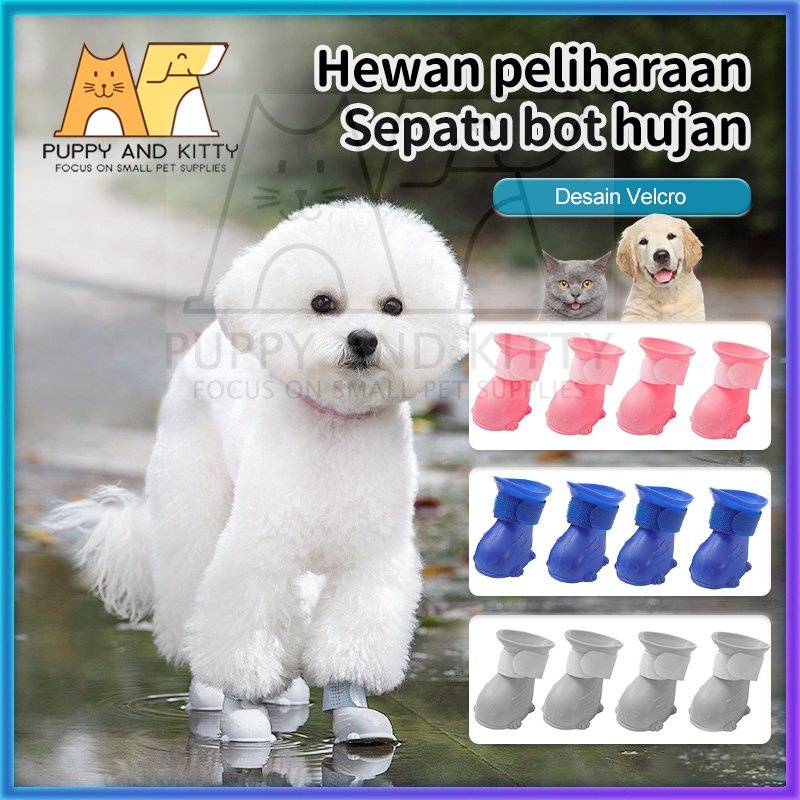 Jual 4 Pcs/Set Sepatu Boots Hujan Tahan Air Anti Slip Sepatu Boot ...
