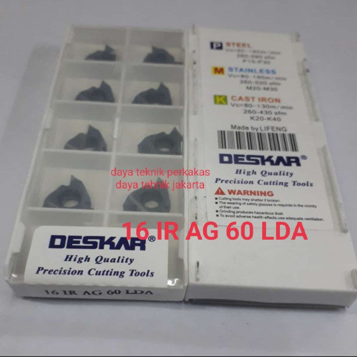 Jual insert deskar 16 IR AG 60 LDA - pisau bubut deskar 10pcs ori - deskar djt deskar original ...