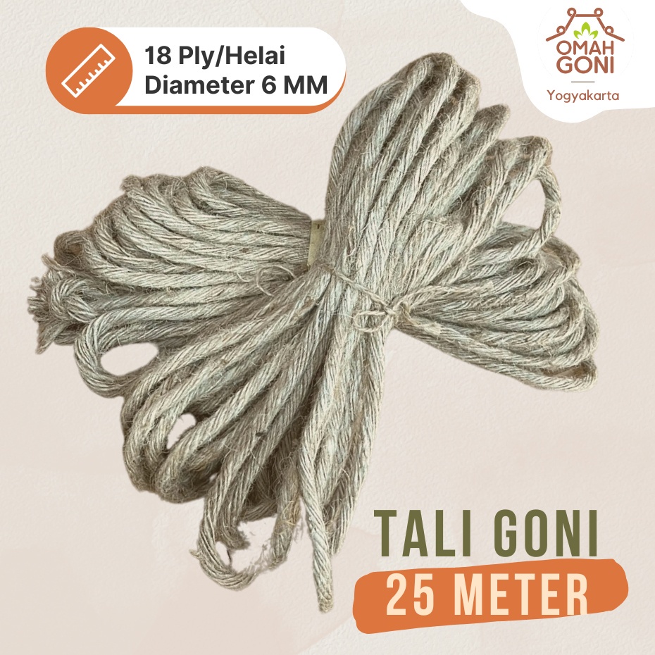 Jual Tali Rami 18 Ply/Helai 25 Meter - Tali Goni Diameter 6 MM - Tali ...