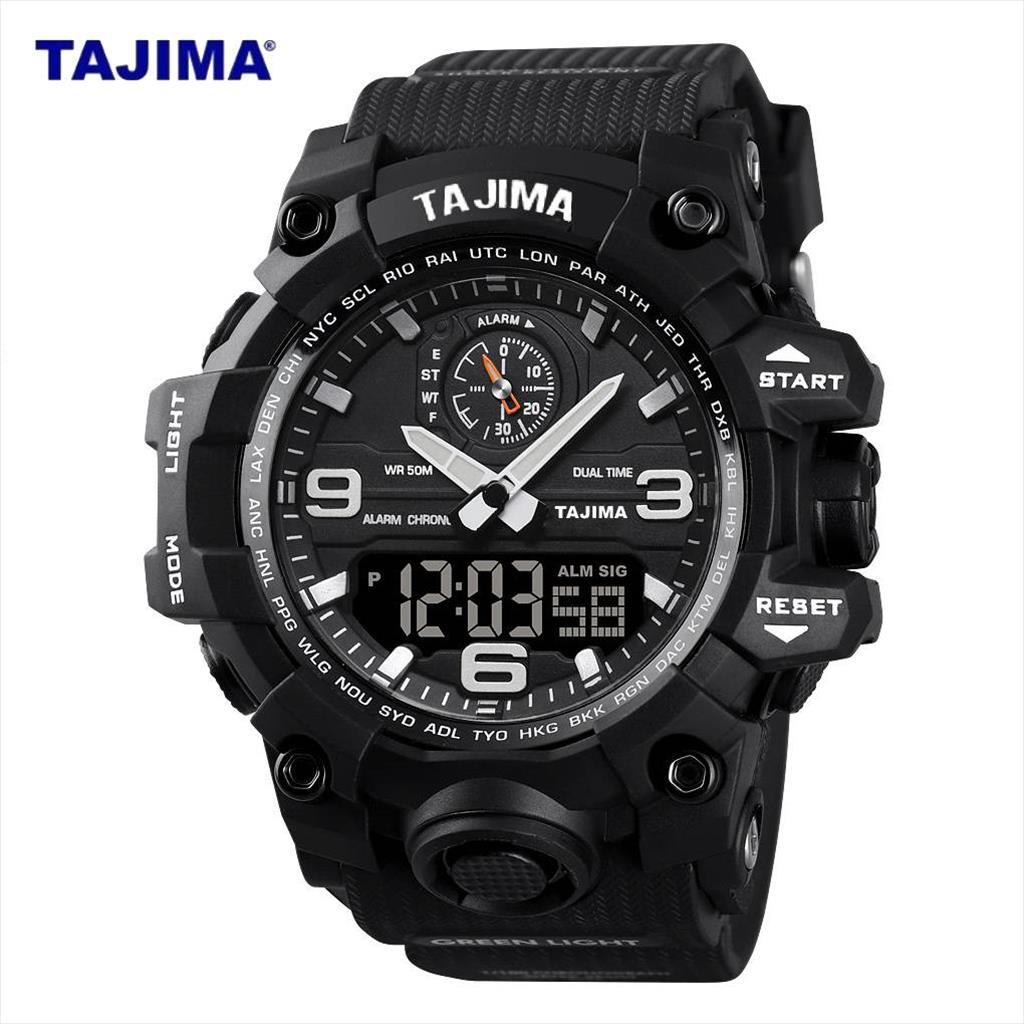 Jual TAJIMA Jam Tangan Analog Digital Pria 9524 Water Resist Original ...