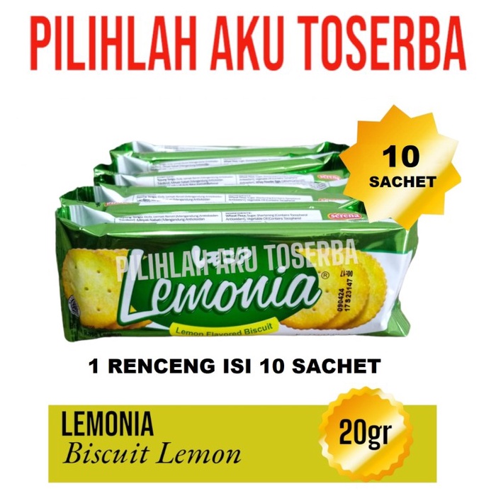 Jual Biskuit Nissin LEMONIA LEMON COOKIES RENCENG - ( HARGA 1 RENCENG ...
