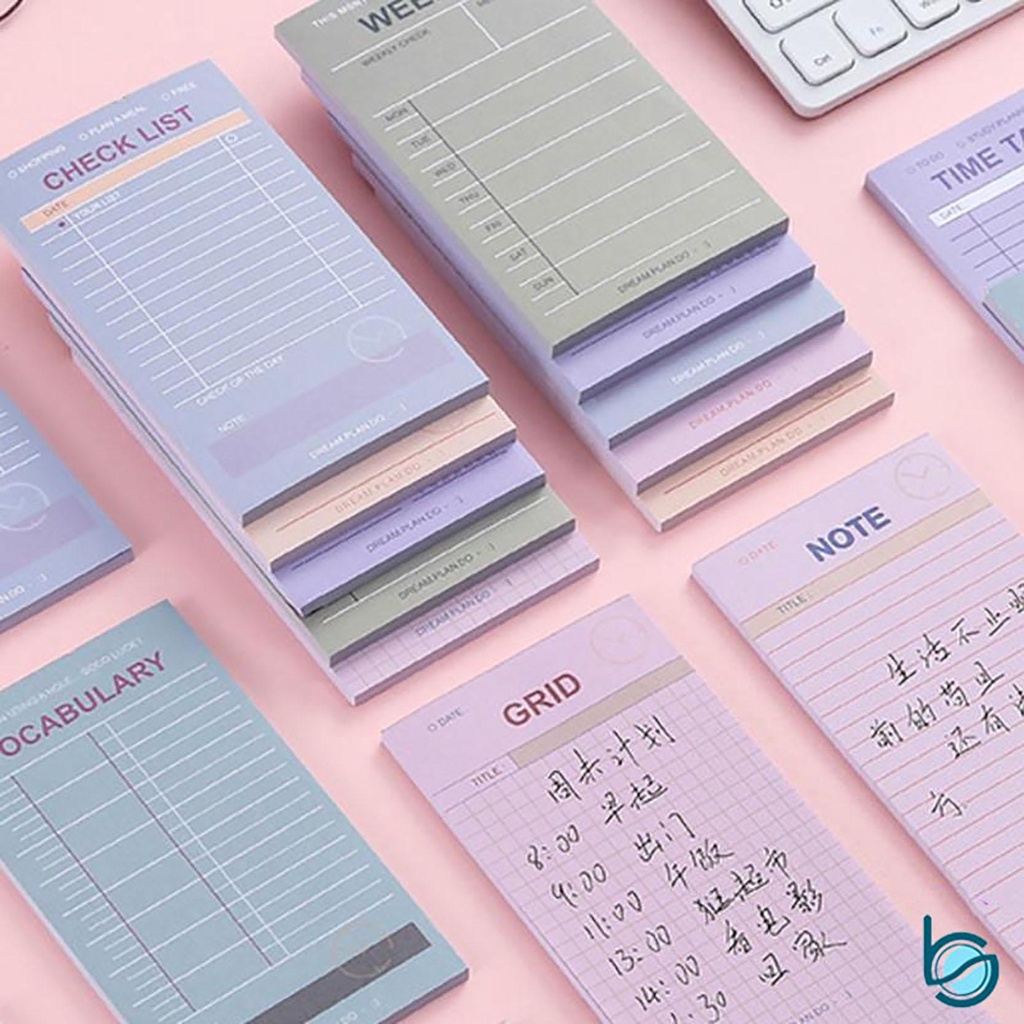 Jual Sticky Note/Memo 50 Lembar To Do List/Vocabulary/Today/Grid/Note ...