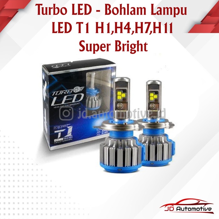 Jual Turbo LED Bohlam Lampu LED Mobil T1 H1,H4,H7,H11 Super Bright | Shopee Indonesia
