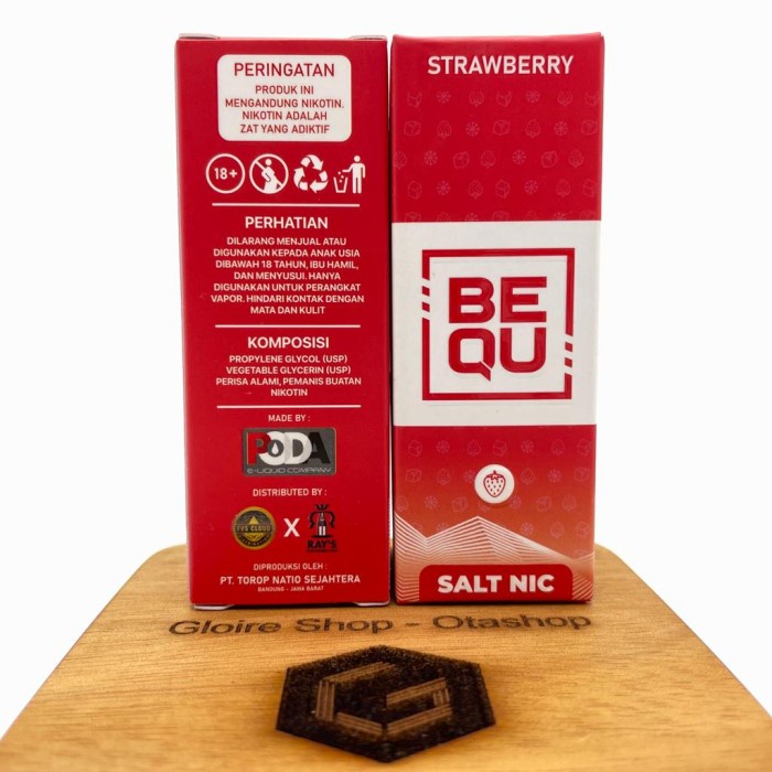 Jual SALT - Bequ STRAWBERRY 30ml by Poda SaltNic Liquid Pods Strawberry ...