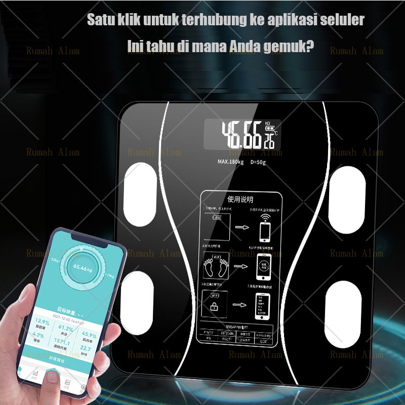 Jual Timbangan Badan Digital Monitor Lemak Tubuh, dengan pengukuran ...
