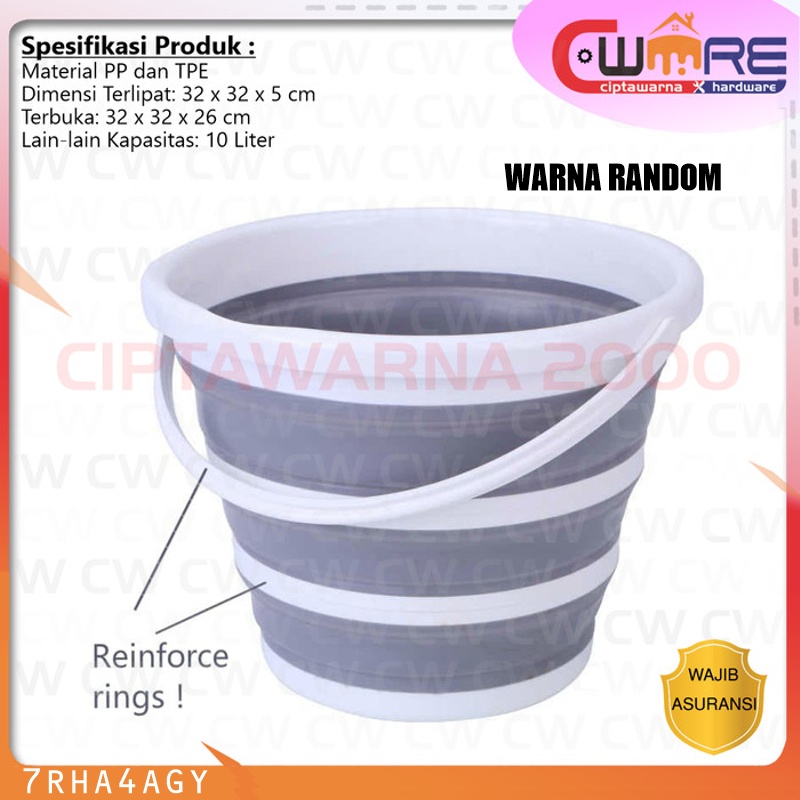 Jual Ember Lipat Water Bucket Foldable Collapsible 10 Liter - ST360 ...
