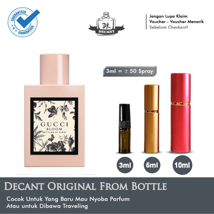 Jual DECANT Gucci Nettare Di Fiori EDP Intense 2ml 3ml 5ml 10ml Original | Shopee Indonesia
