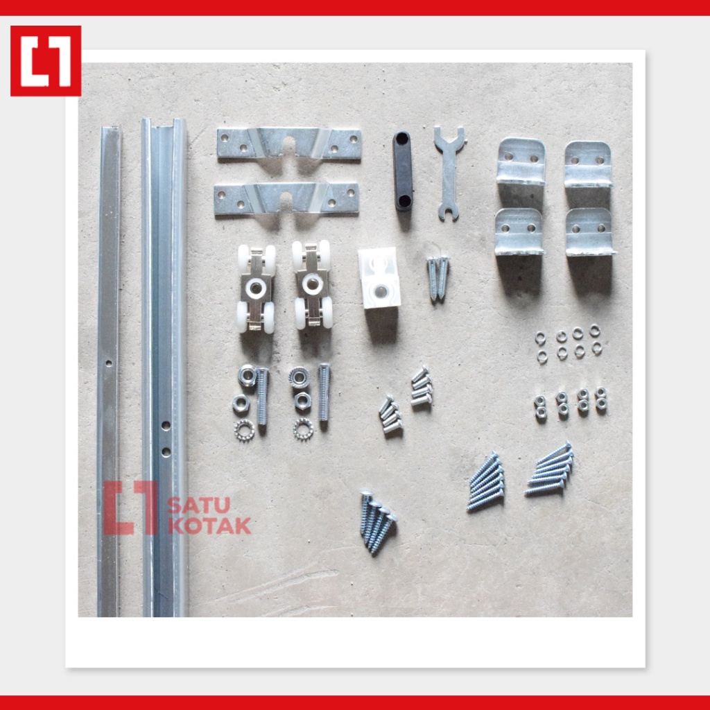 Jual SF47TJ Rail Sliding Rel Pintu Geser Gantung Galvanis 1 Set Komplit - Weldom | Shopee Indonesia